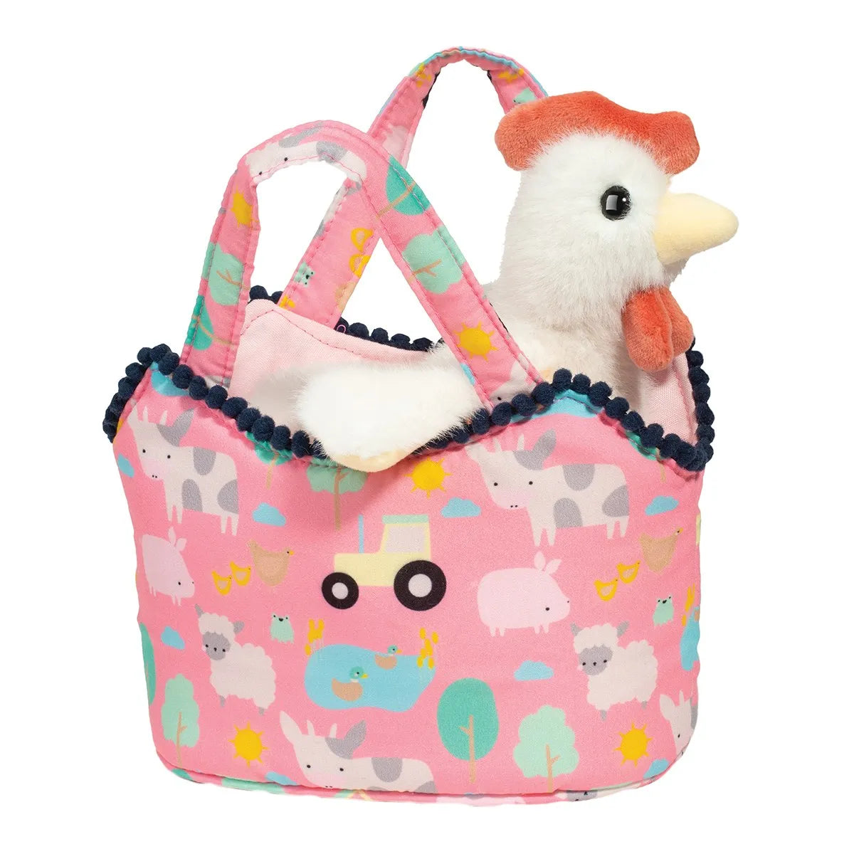 Farm Friends Sassy Sak with White Hen – Wiggles & Giggles Stillwater