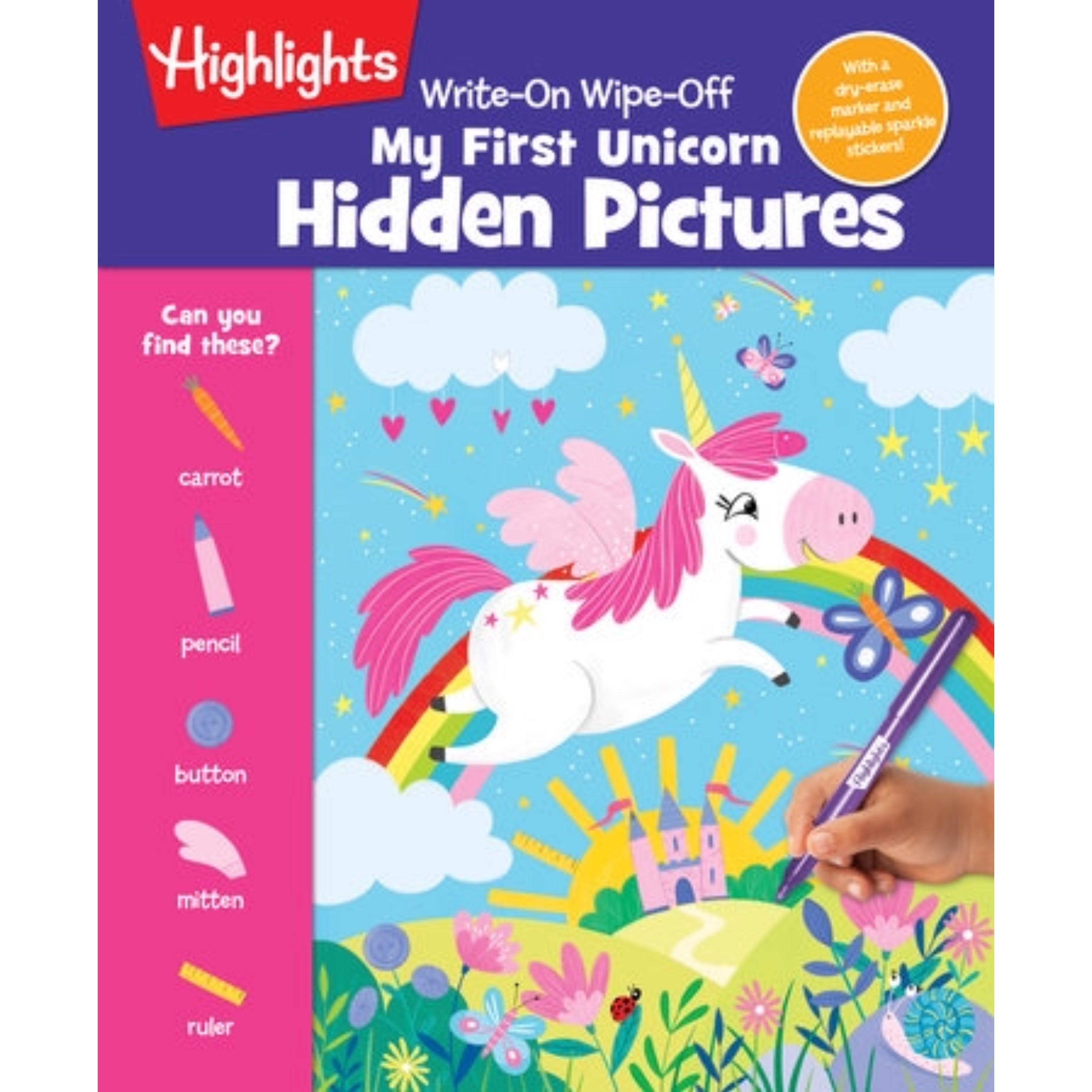 Write-On Wipe-Off My First Unicorn Hidden Pictures – Wiggles & Giggles ...