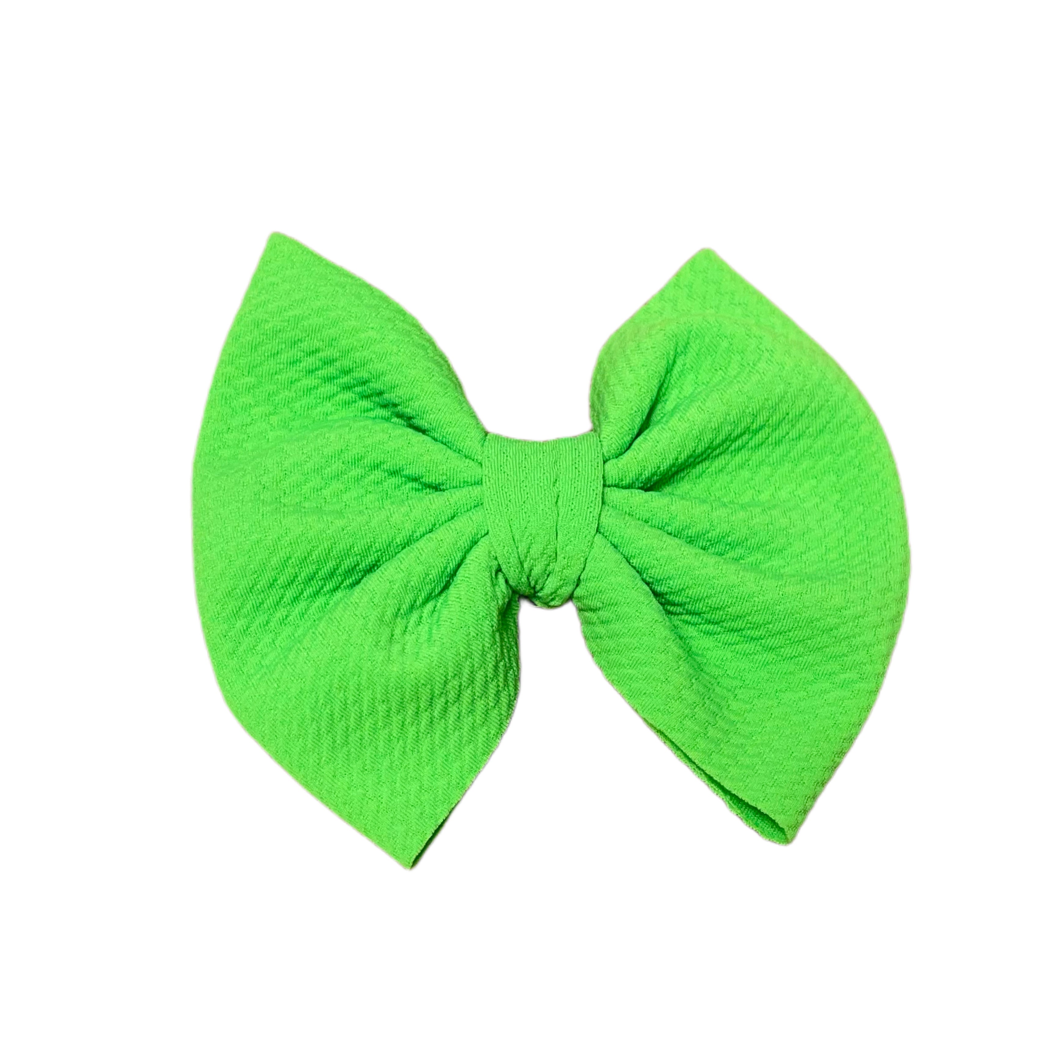 Savannah Bow - Neon Green – Wiggles & Giggles Stillwater