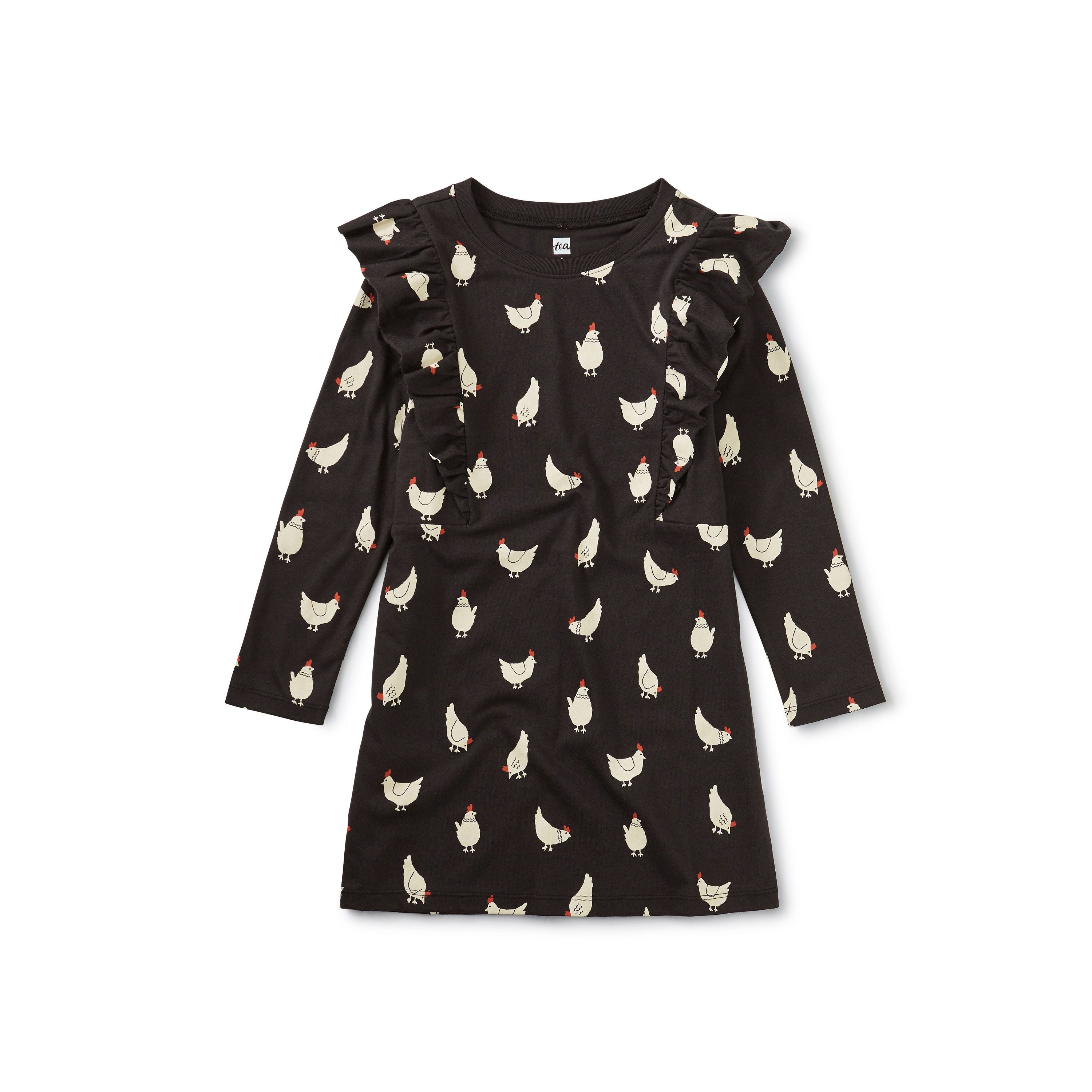 Tea Collection Ruffle Dress - Cheery Chickens – Wiggles & Giggles ...